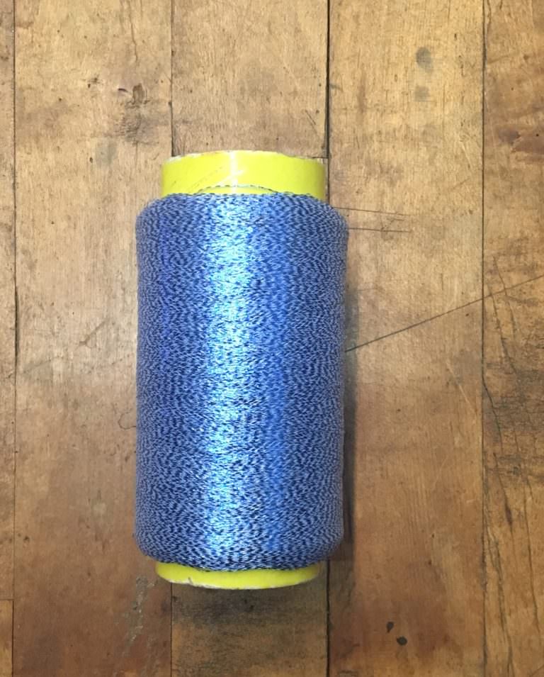 Blue Metallic Yarn - Made in America Yarns