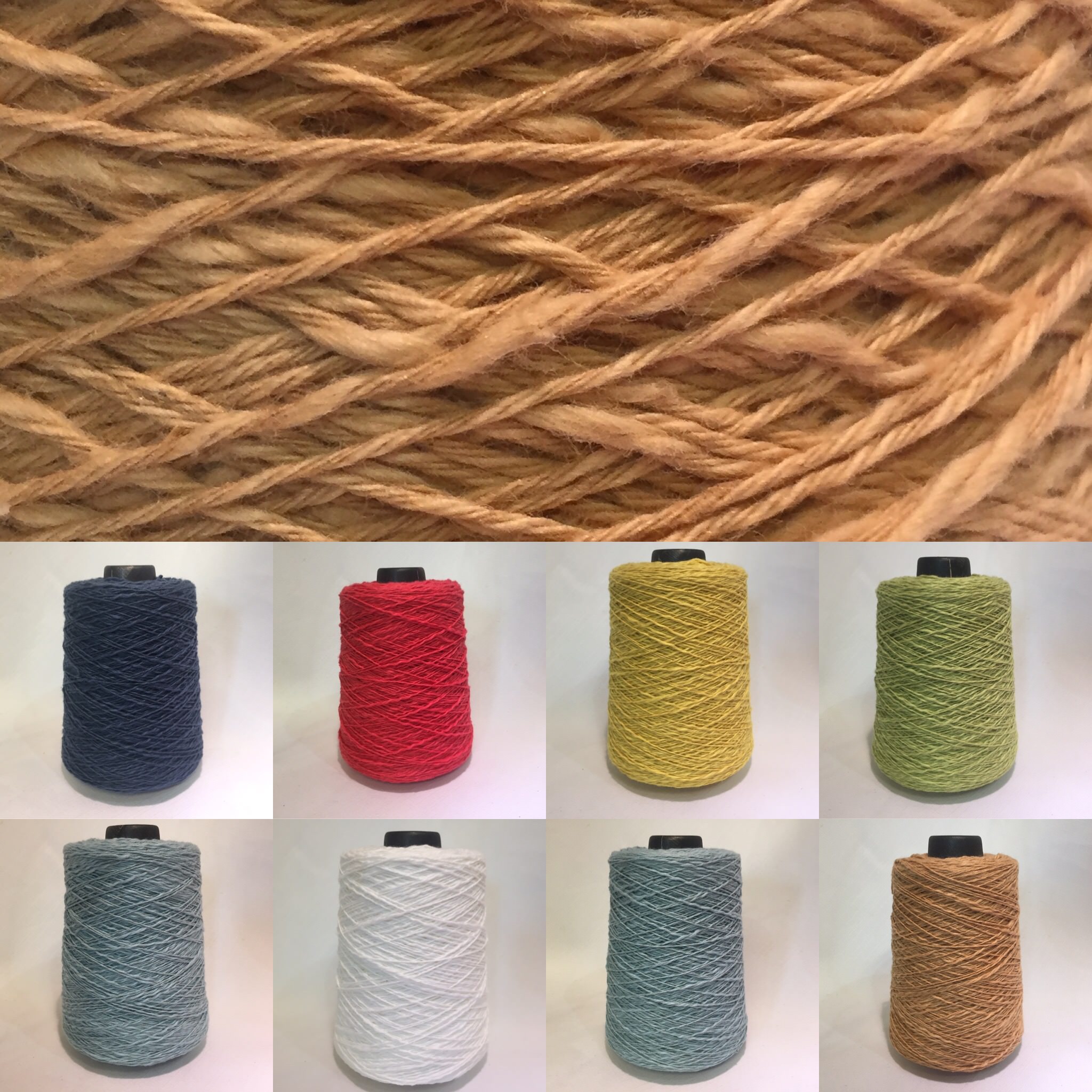 Thick and Thin Cotton with Linen - Made in America Yarns